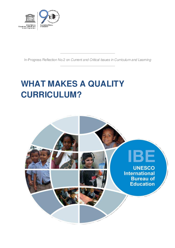 (PDF) WHAT MAKES A QUALITY CURRICULUM