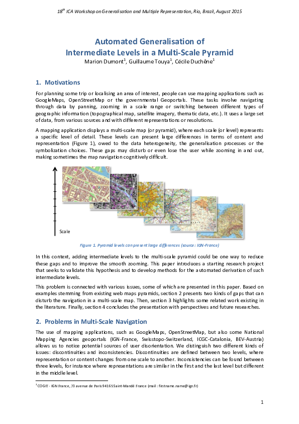 Pdf Automated Generalisation Of Intermediate Levels In A Multi Scale