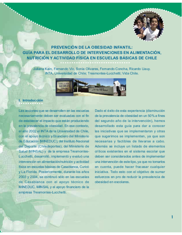 (PDF) Prevención de la obesidad infantil: Guia para el desarrollo de ...