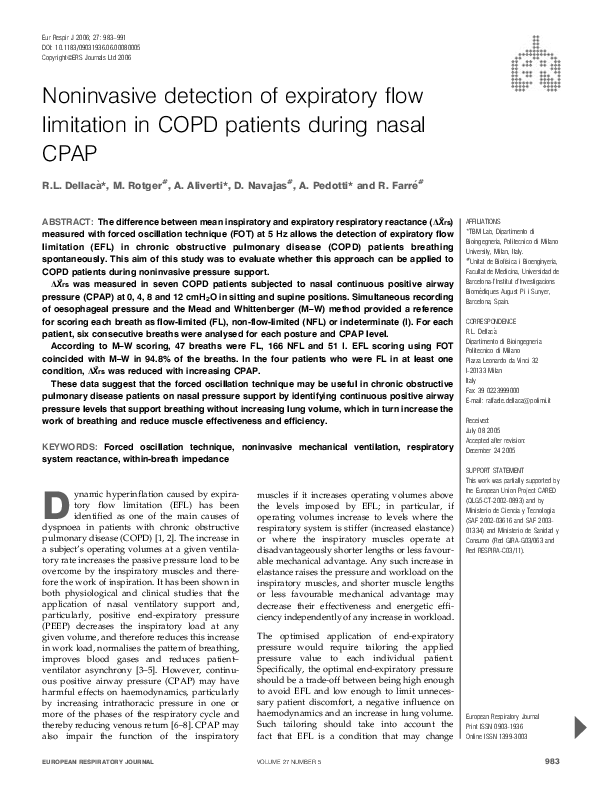 (PDF) Non-invasive detection of expiratory flow limitation in COPD ...