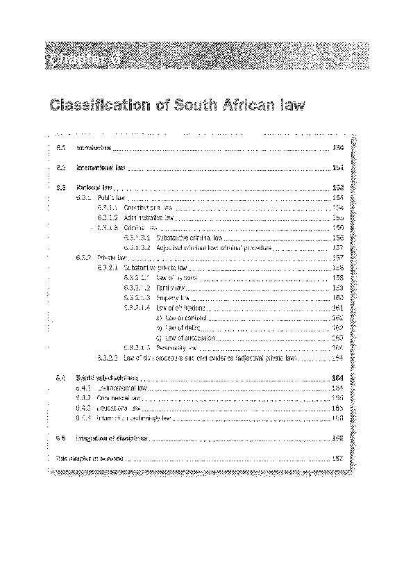 (PDF) Classification of South African law by Du Plessis AA and Kotze LJ ...