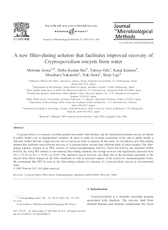 (PDF) Performances of the Immunomagnetic Separation Method for ...