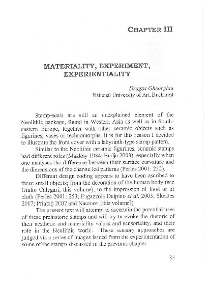 (PDF) Prehistoric Stamps: Theory and Experiments