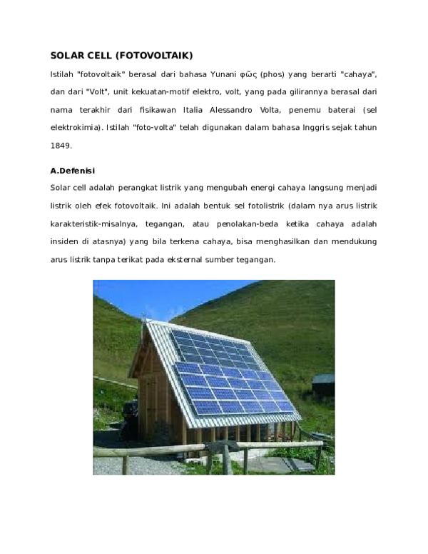 (DOC) Solar Cell