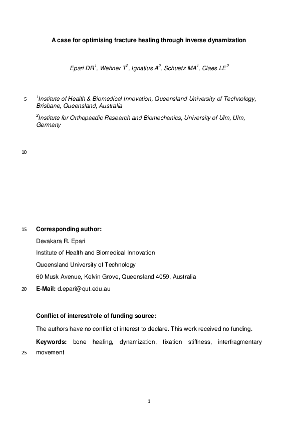 (PDF) A case for optimising fracture healing through inverse dynamization