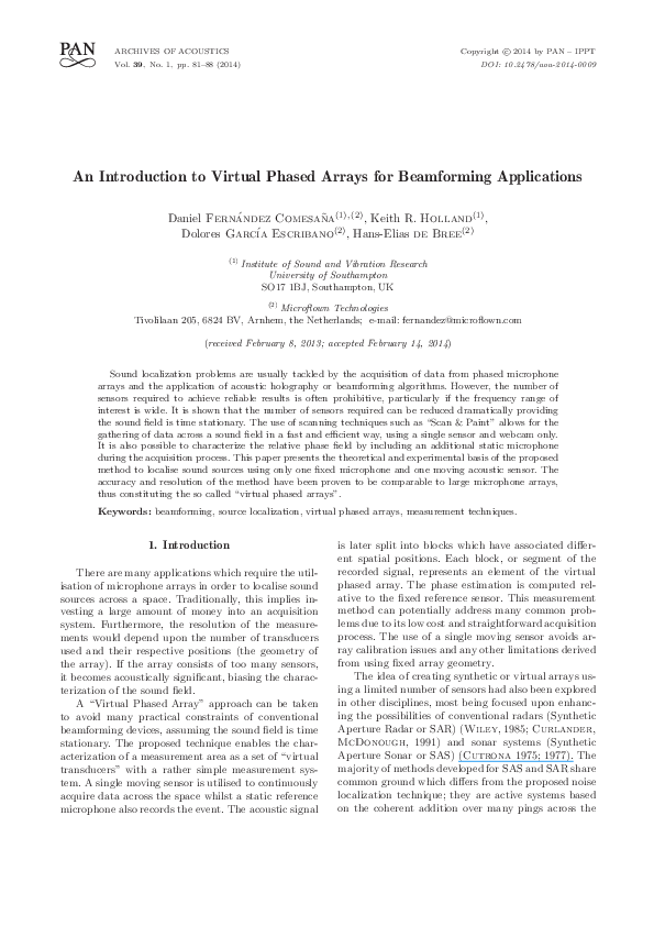 (PDF) An Introduction to Virtual Phased Arrays for Beamforming Applications