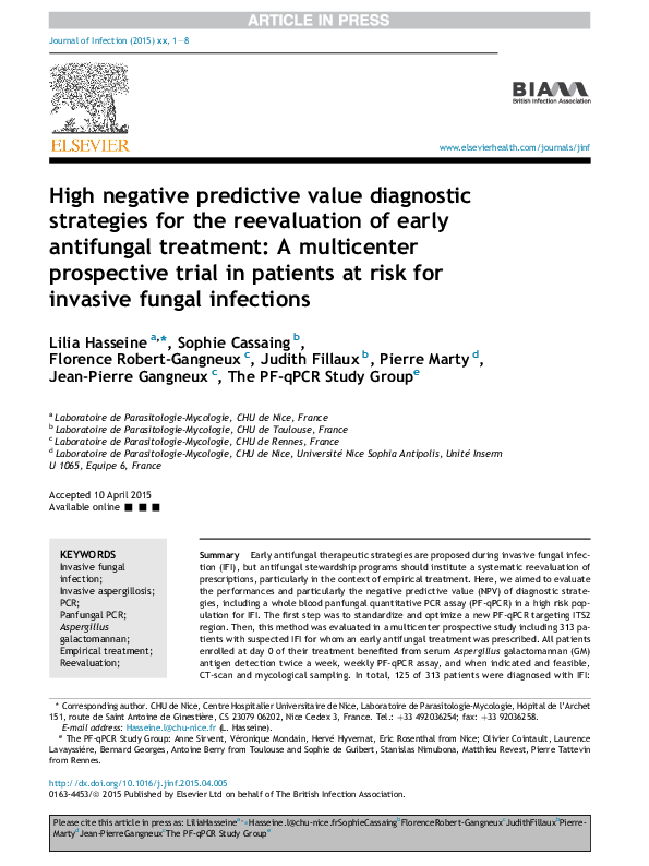 (PDF) High negative predictive value diagnostic strategies for the ...