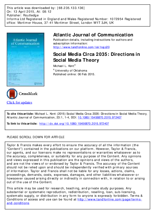 (PDF) Atlantic Journal of Communication Social Media Circa 2035 ...