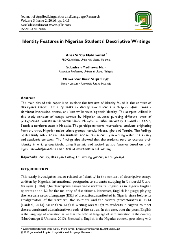 features of descriptive essay pdf