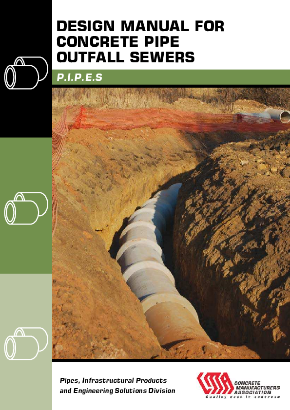 (PDF) DESIGN MANUAL FOR CONCRETE PIPE OUTFALL SEWERS