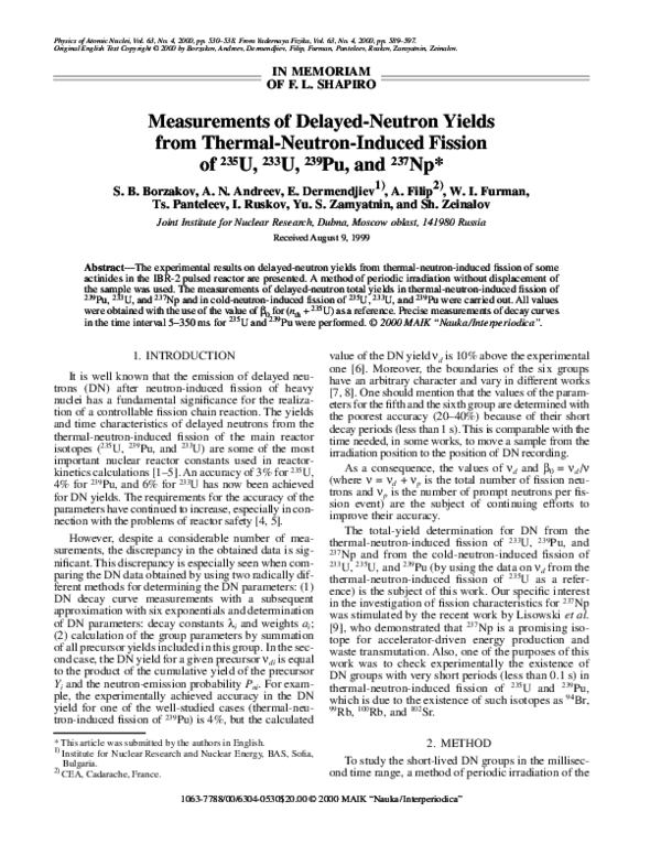 (PDF) A comparative study of effective delayed neutron fraction ...