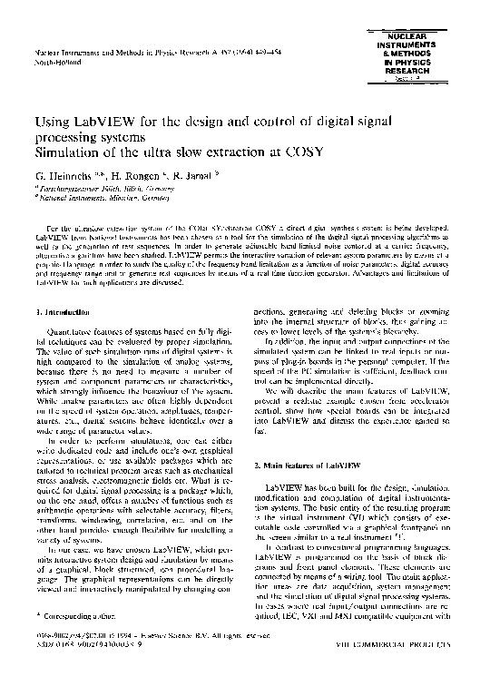(PDF) Using LabVIEW for the design and control of digital signal ...