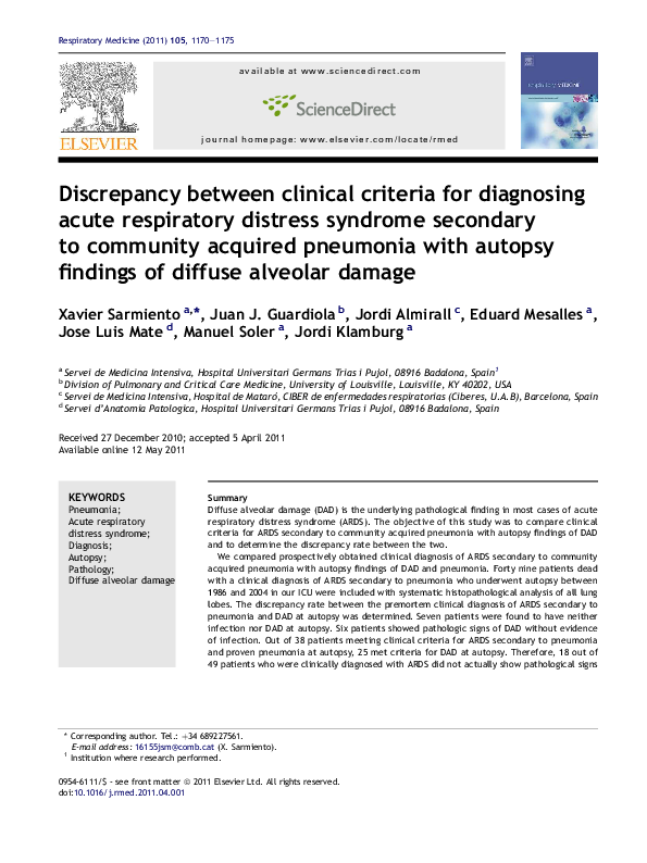 (PDF) Discrepancy between clinical criteria for diagnosing acute ...