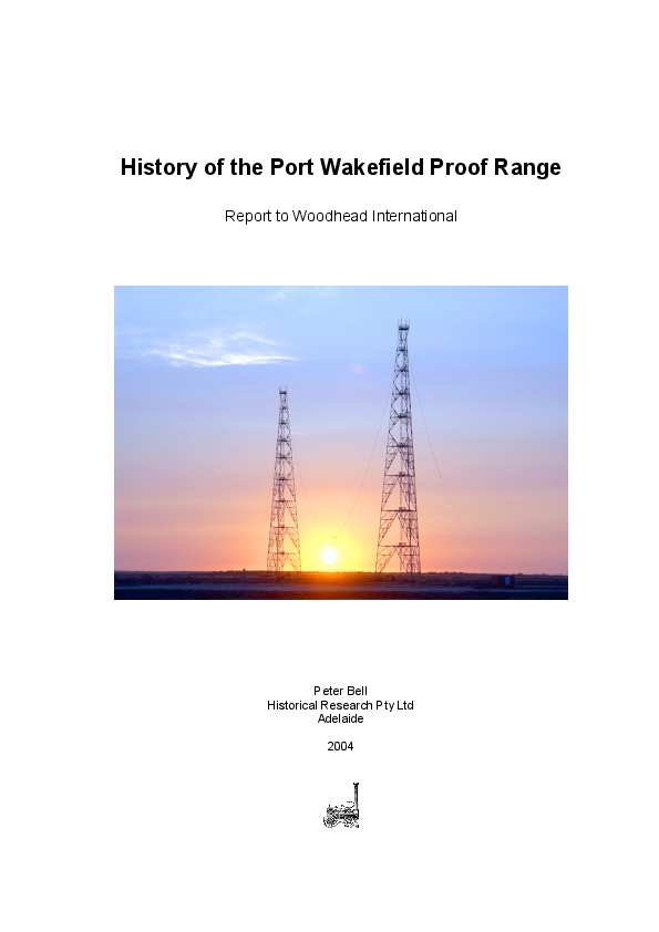(PDF) History of the Port Wakefield Proof Range