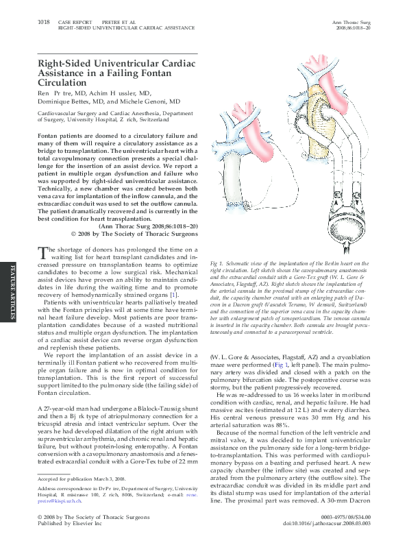 (PDF) Right-Sided Univentricular Cardiac Assistance in a Failing Fontan ...