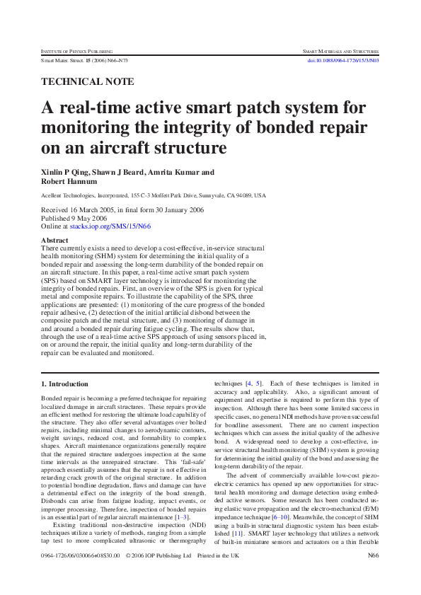 (PDF) A real-time active smart patch system for monitoring the ...