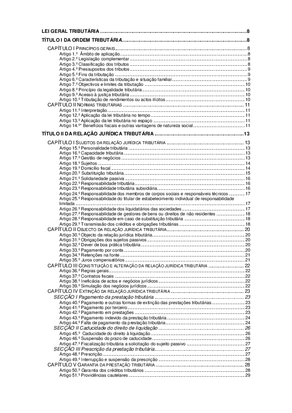 (PDF) LEI GERAL TRIBUTÁRIA