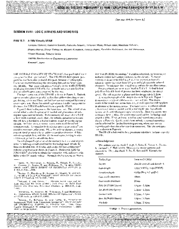(PDF) A 1Mb virtually SRAM