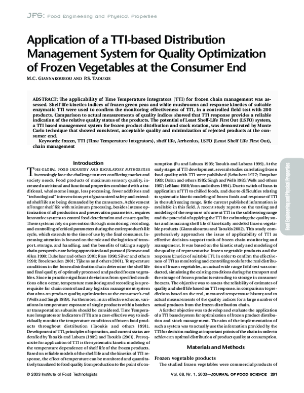 (PDF) Application of a TTI-based Distribution Management System for ...