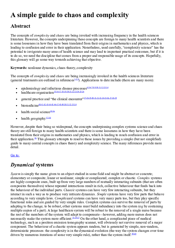 (DOC) A simple guide to chaos and complexity