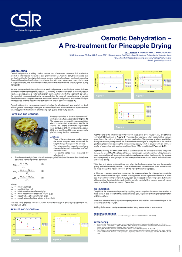 (PDF) Osmotic dehydration of pineapple as a pre-treatment for further drying
