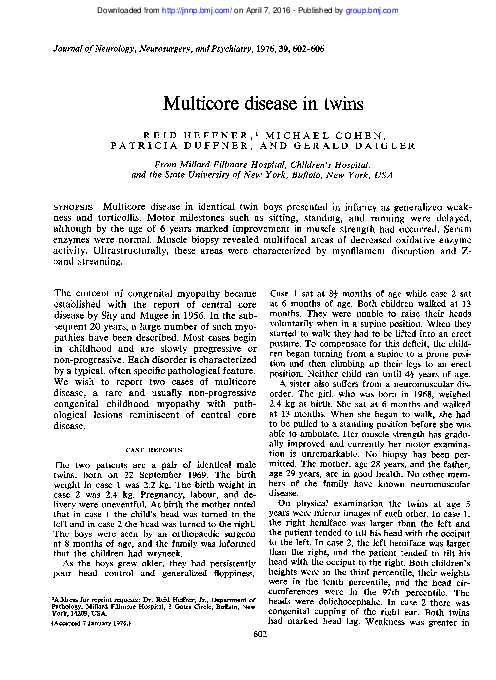 (PDF) Multicore disease in twins