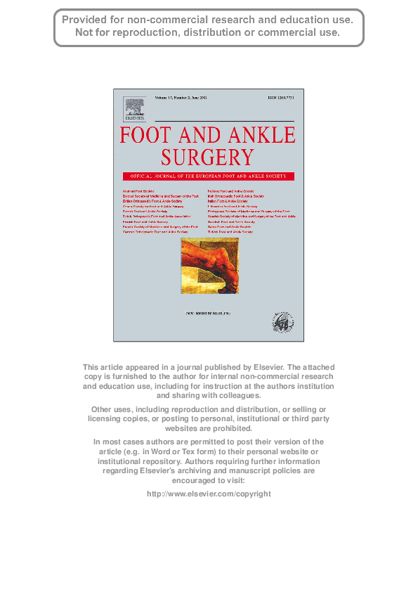 (PDF) Minimal invasive surgery (MIS) in foot and ankle surgery