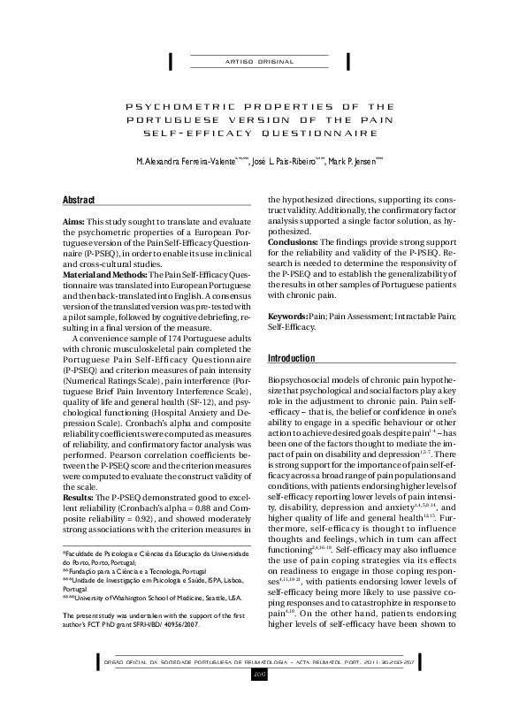 (PDF) Psychometric properties of the Checklist of Individual Strength ...