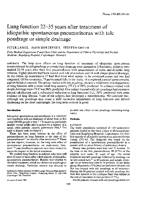 (PDF) Lung function 22-35 years after treatment of idiopathic ...