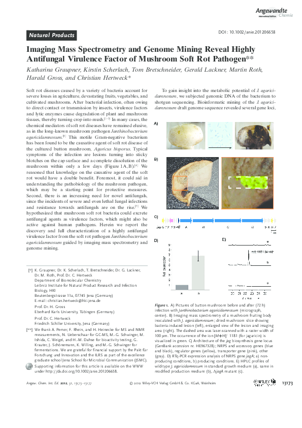 (PDF) Imaging Mass Spectrometry and Genome Mining Reveal Highly ...