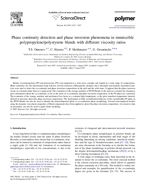 (PDF) Phase continuity detection and phase inversion phenomena in ...