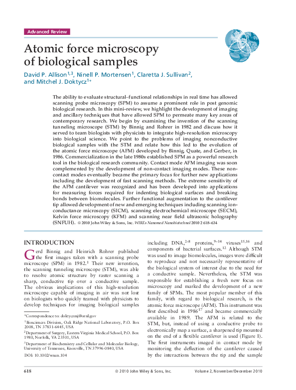 (PDF) Automated image analysis of atomic force microscopy images of ...
