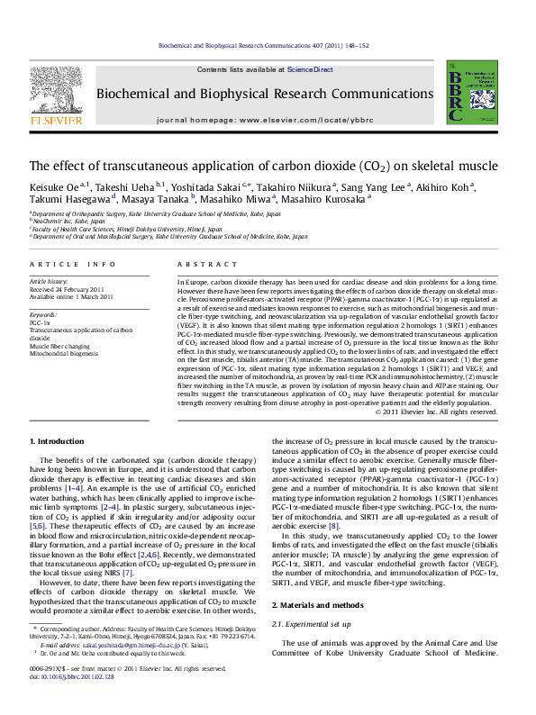 (PDF) The effect of transcutaneous application of carbon dioxide (CO2 ...