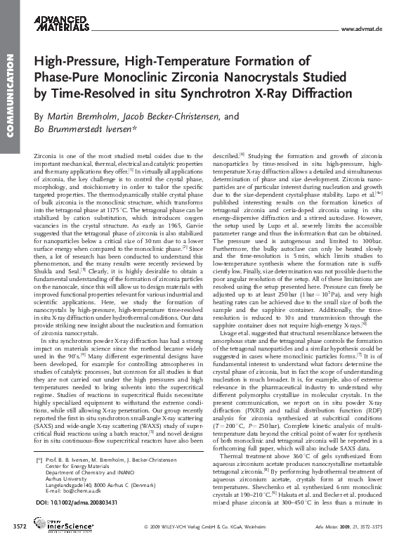 (PDF) High-Pressure, High-Temperature Formation of Phase-Pure ...