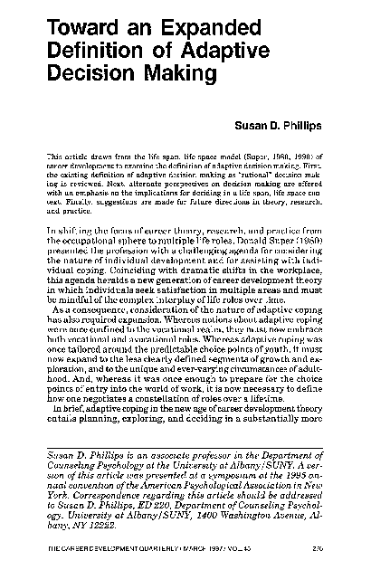(PDF) Toward an Expanded Definition of Adaptive Decision Making