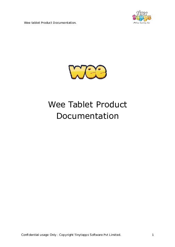 (DOC) Wee Tablet Product Documentation | chima israel - Academia.edu