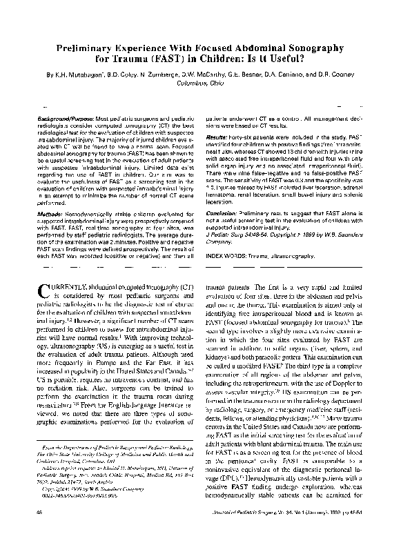 (PDF) Development of a Consensus-Based Definition of Focused Assessment ...