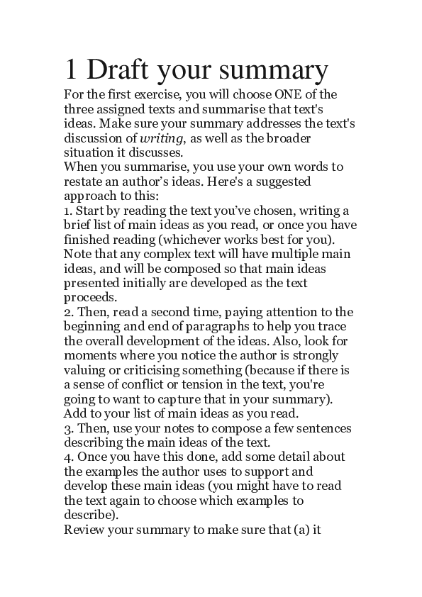 (DOC) Draft your summary