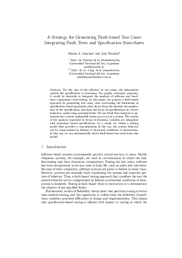 Pdf A Strategy For Generating Fault Based Test Cases Integrating