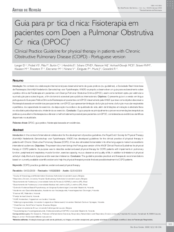 (PDF) Clinical practice guideline for physical therapy in patients with ...