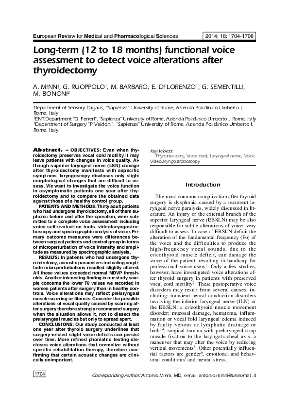 (PDF) Long-term (12 to 18 months) functional voice assessment to detect ...