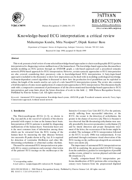 (PDF) Knowledge-based ECG interpretation: a critical review