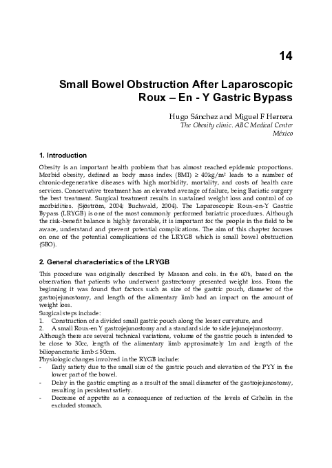 (PDF) Small-Bowel Obstruction After Laparoscopic Roux-en-Y Gastric Bypass