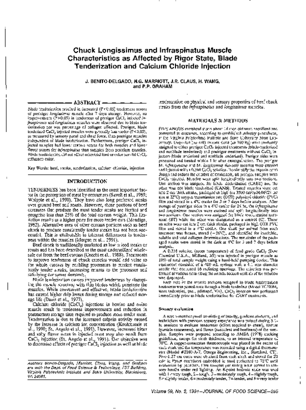 (PDF) Chuck Longissimus and lnfraspinatus Muscle Characteristics as ...