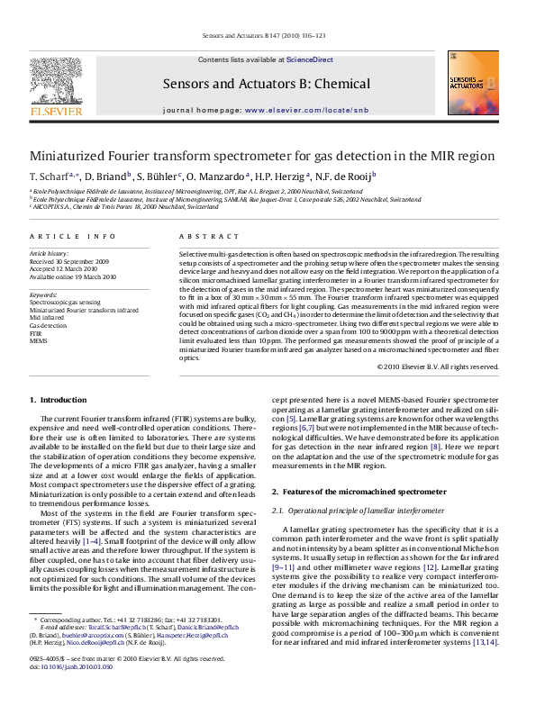 (PDF) MEMS Fourier transform IR spectrometer | Huseyin R Seren and Sven Holmstrom - Academia.edu