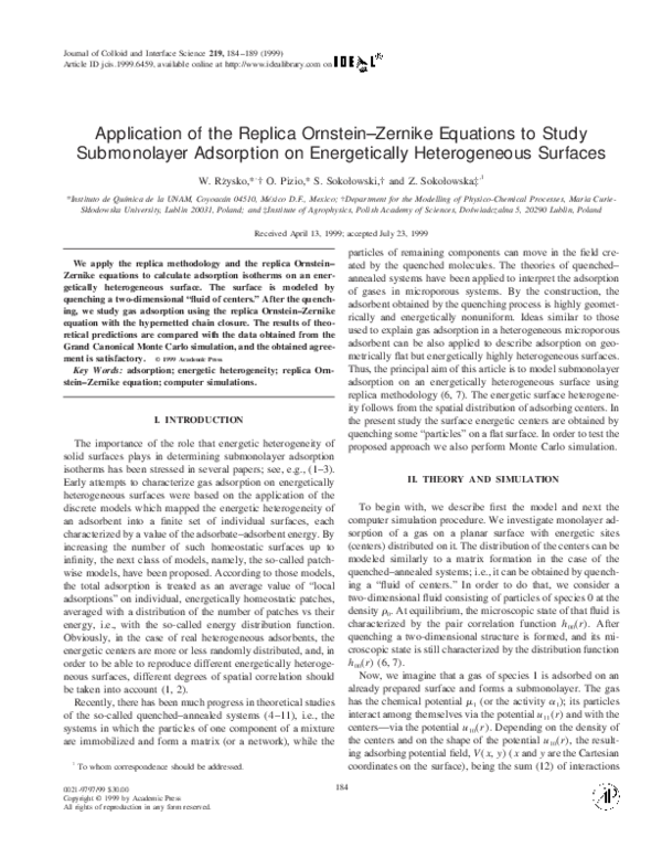 (PDF) Application of the Replica Ornstein–Zernike Equations to Study ...