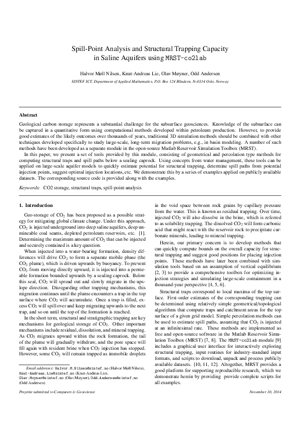 (PDF) Spill-point analysis and structural trapping capacity in saline ...