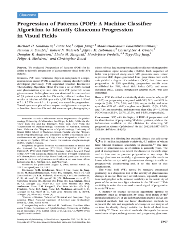 (PDF) Progression of Patterns (POP): A Machine Classifier Algorithm to Identify Glaucoma ...