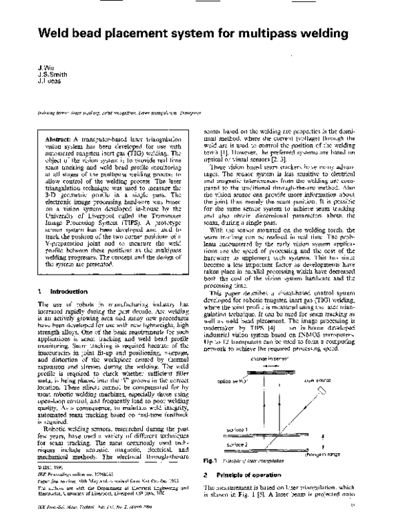 (PDF) Weld bead placement system for multipass welding