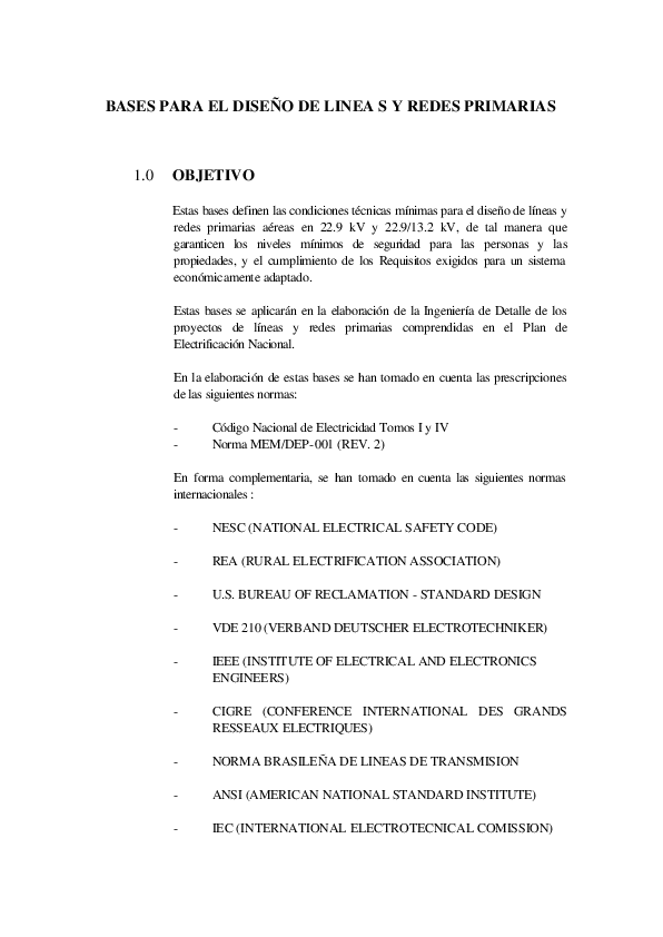 (PDF) BASES PARA EL DISEÑO DE LINEA S Y REDES PRIMARIAS